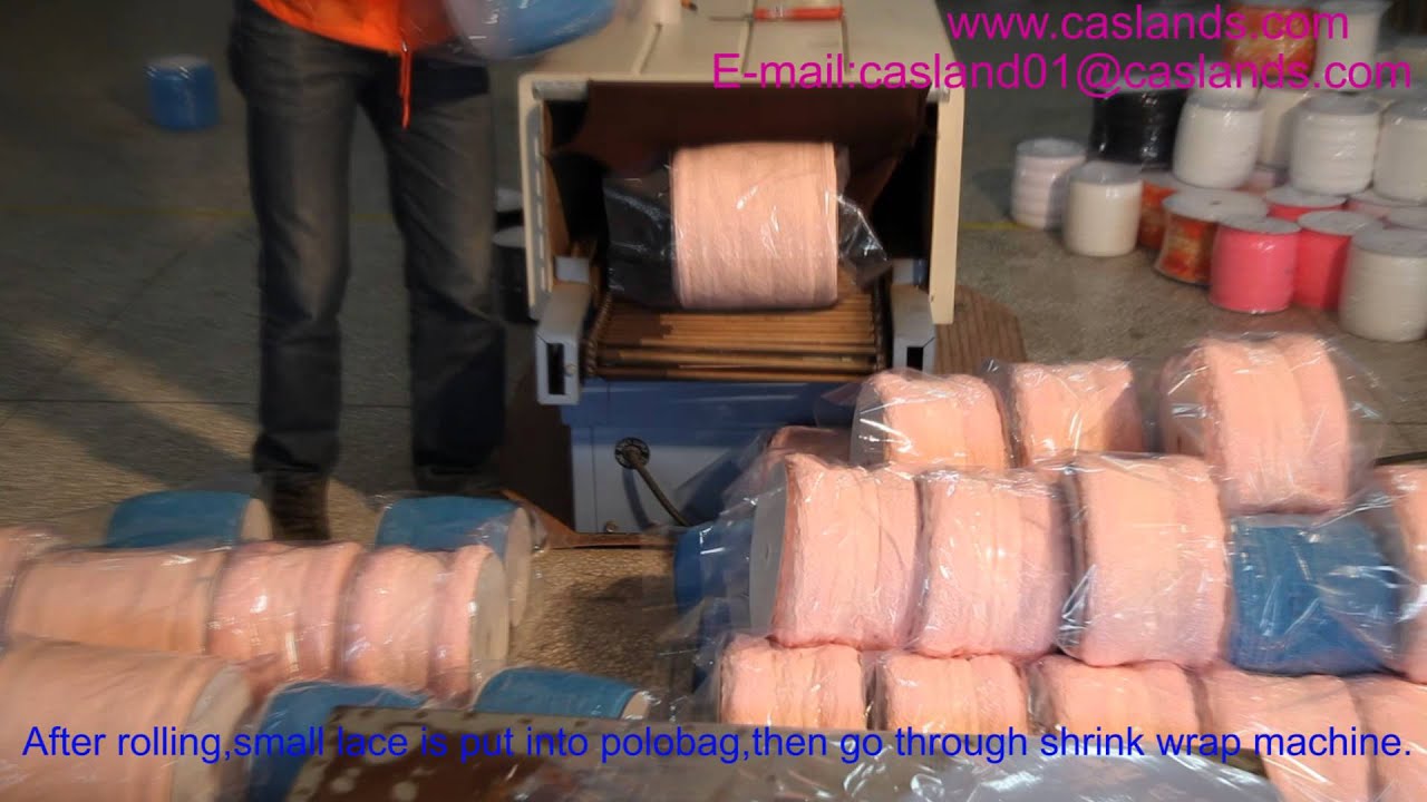Casland bra lace and lace fabric packing process - YouTube