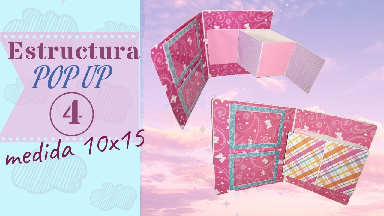 Estructura pop up 4 medida 10x15 cm ((Easy pop up 4 structure 10 x 15 ...