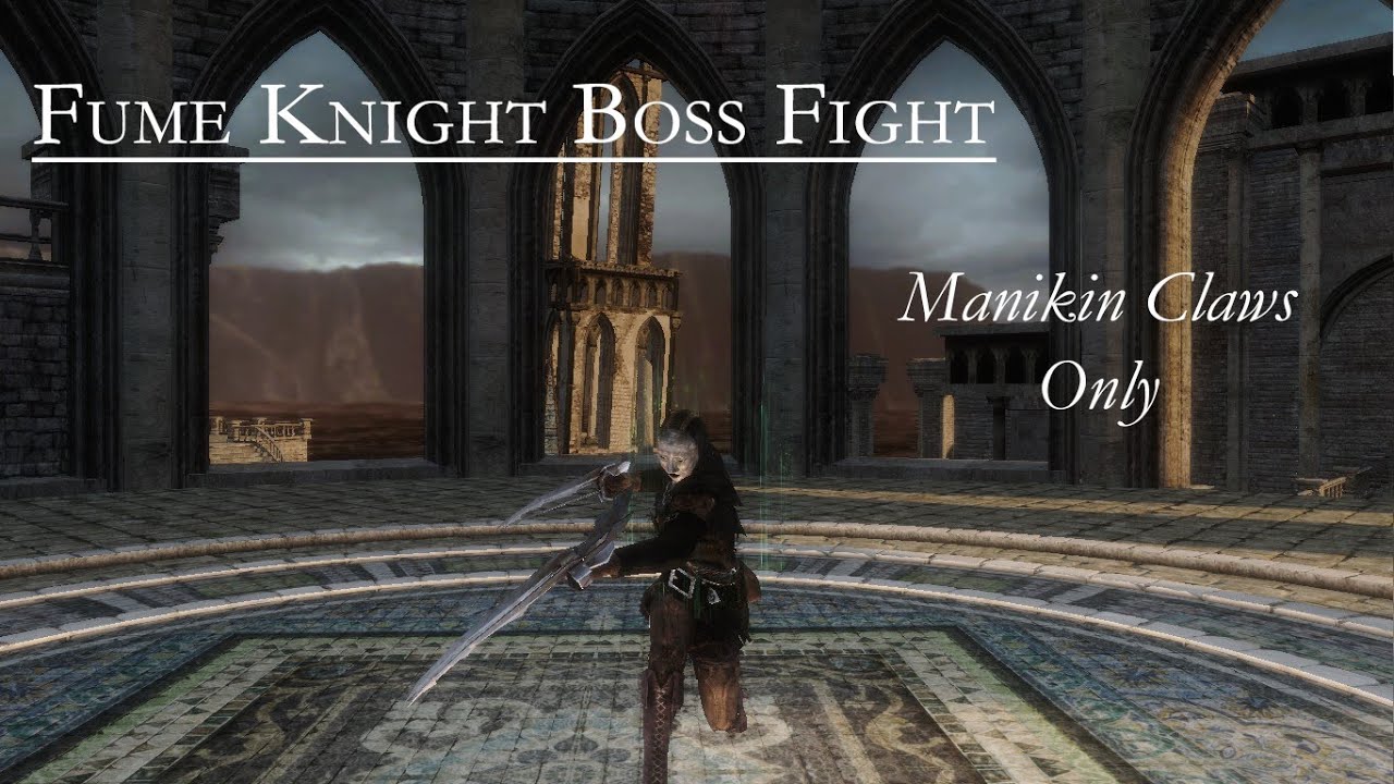 Dark Souls 2 - Fume Knight Boss (Manikin Claws only, NG++) - YouTube
