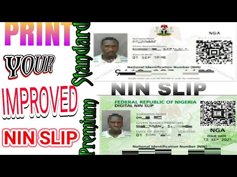 HOW TO PRINT Standard NIN Slip AND Improved NIN Slip ON PHONE | DOWNLOAD NIN SLIP ON MOBILE ...