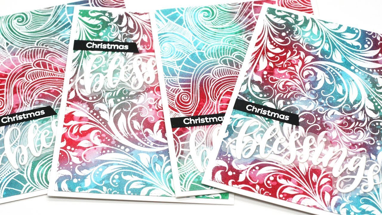 How to Create Embossed Resist Backgrounds - YouTube