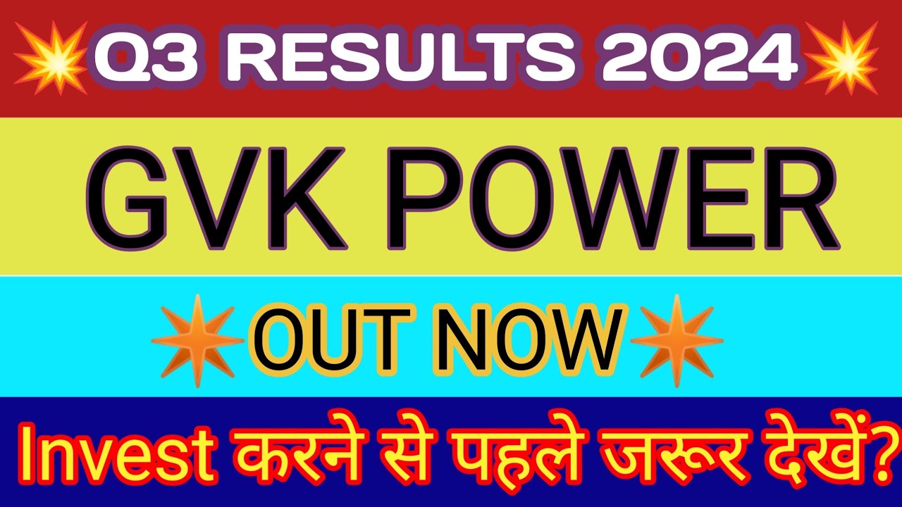 GVK Power Q3 Results 🔴GVK Power Results 🔴GVK Power Share Latest News 🔴 ...
