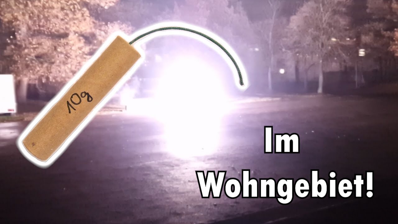 10 Gramm Bks Böller im Wohngebiet - YouTube