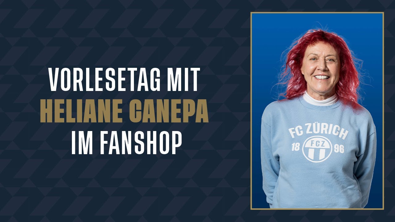 Heliane Canepa am Schweizer Vorlesetag im FCZ Fanshop - YouTube