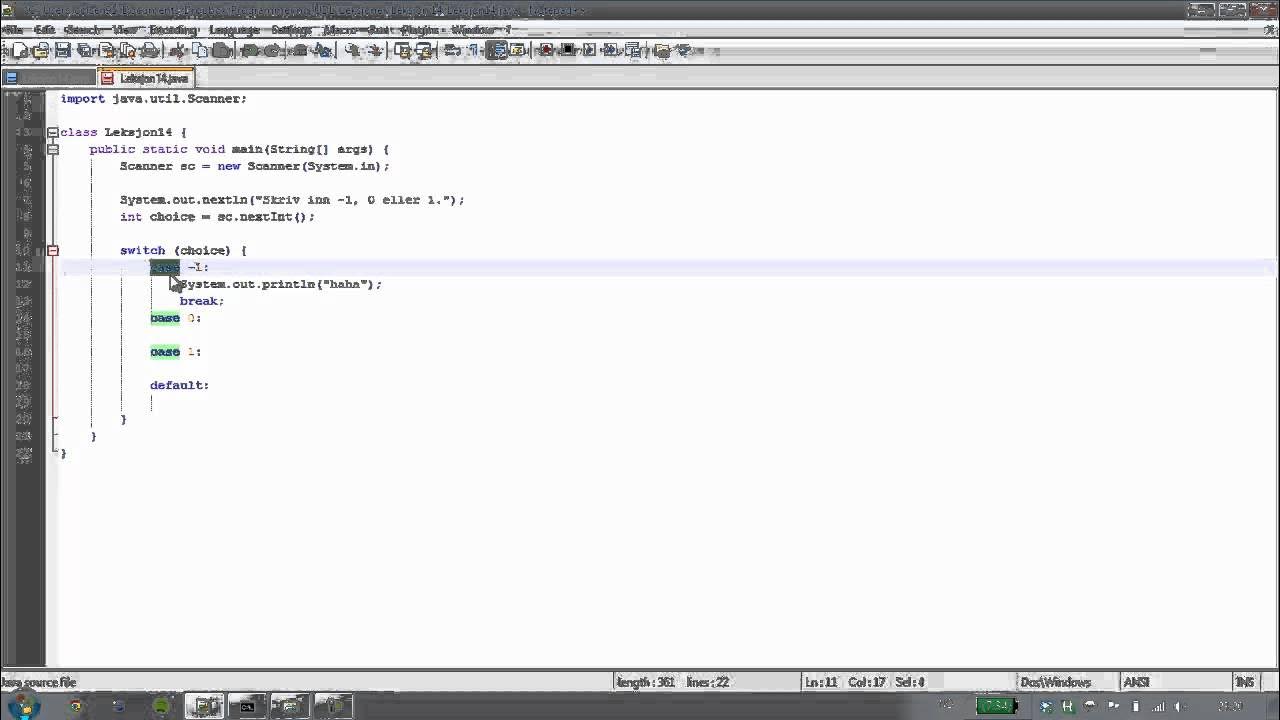 Java-programmering 14 - Switch-case - YouTube