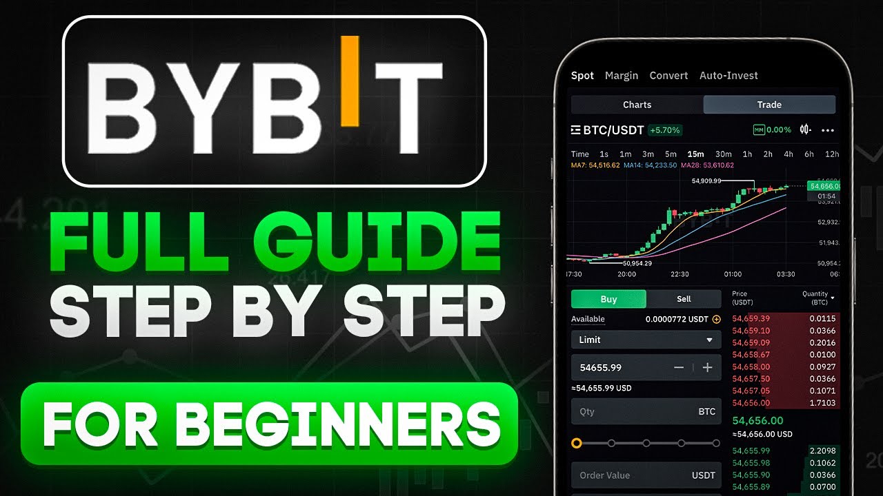 ByBit from PHONE for BEGINNERS in 10 minutes | Step-by-step instruction ...