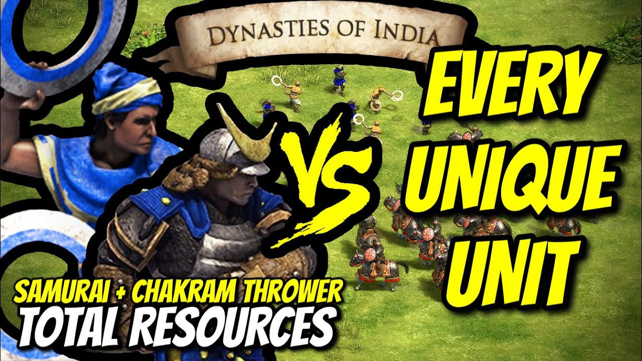 SAMURAI + CHAKRAM THROWER vs EVERY UNIQUE UNIT (Total Resources) | AoE ...