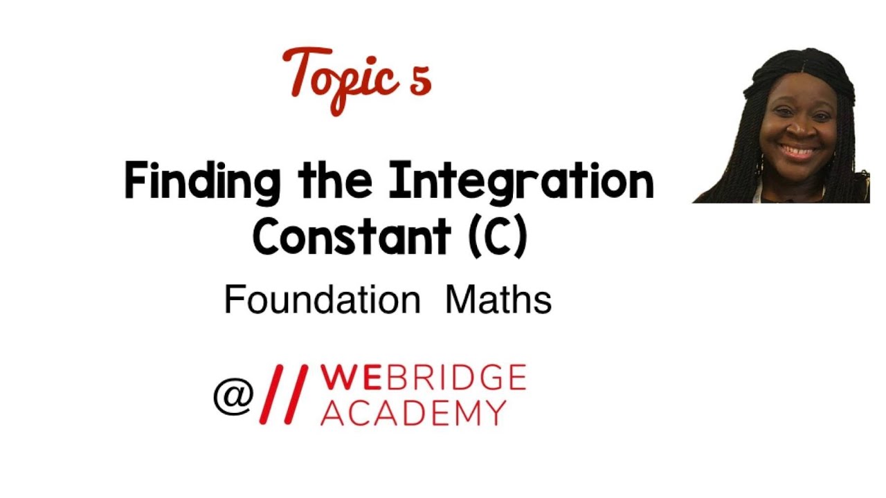 Finding the Integration Constant and hence the equation of the gradient ...