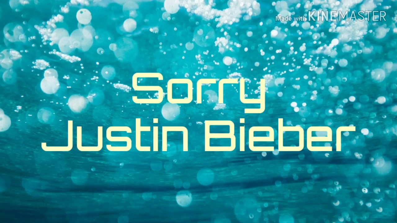 'Sorry' by 'Justin Bieber' lyric video - YouTube