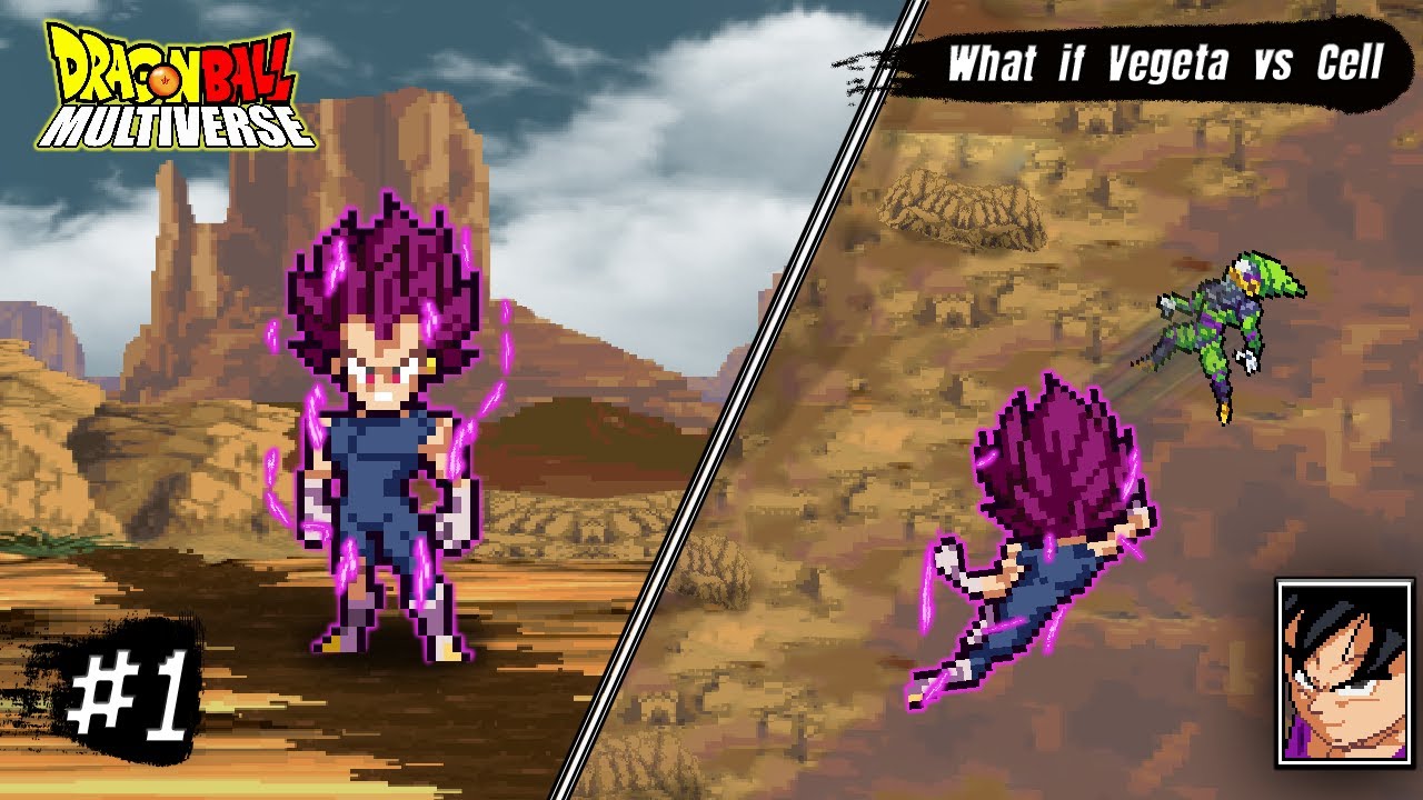 (What if ) Sprite animation Vegeta vs cell - YouTube