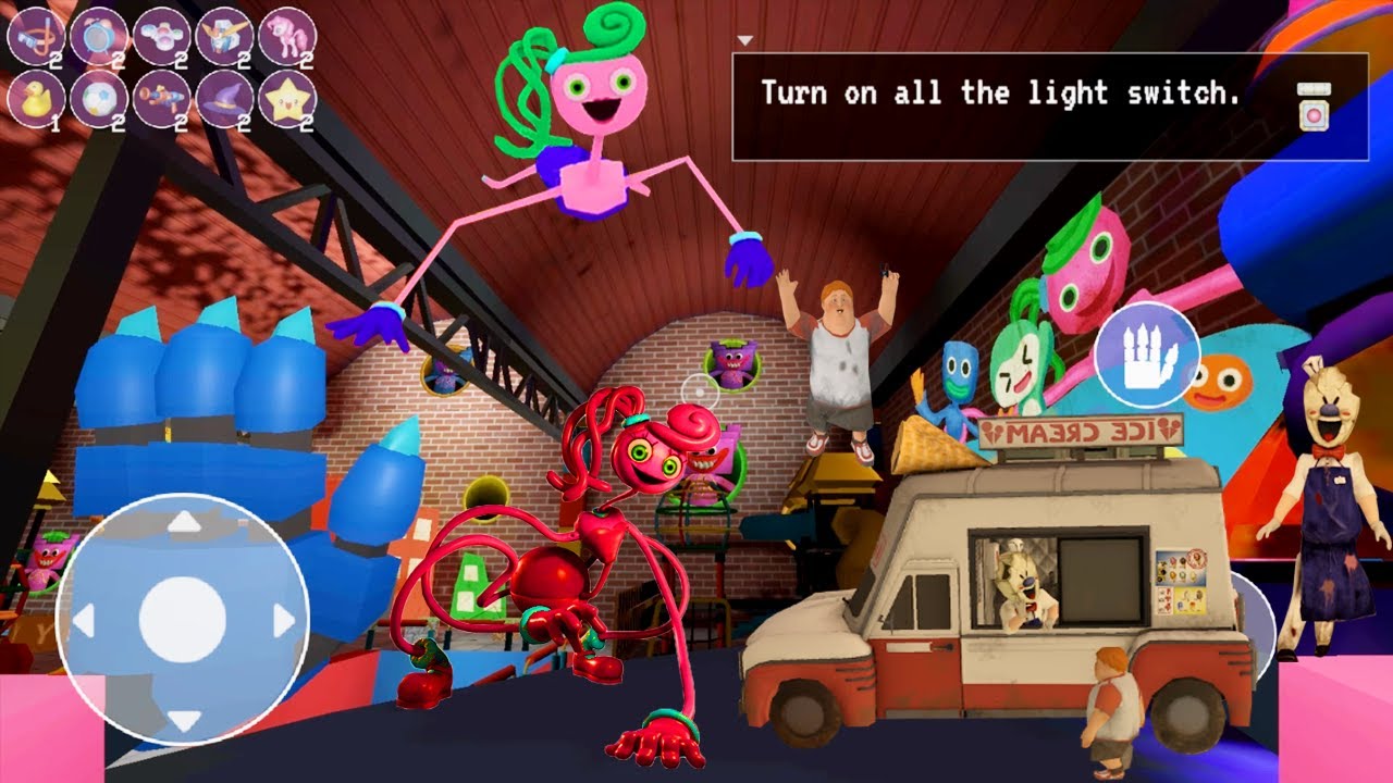 Blue Monster Escape: Chapter 2 Video game Vs Ice Scream 1 Gameplay ...