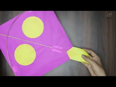 How to make Simple Kite (Patang) at Home That Can Fly | 5 Minutes ...