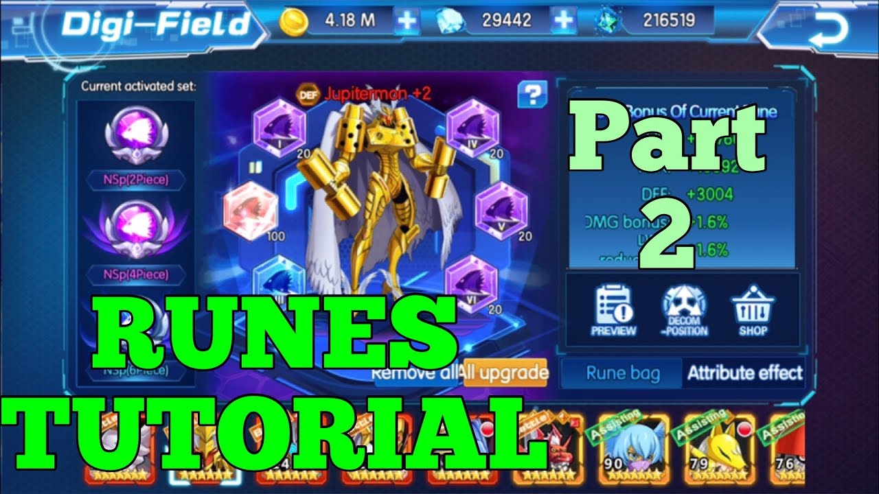 RUNES TUTORIAL (Part 2) Advancing & Upgrading Red & Orange Runes - YouTube