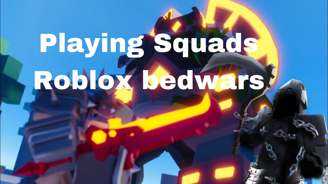 Playing squads roblox bedwars - YouTube