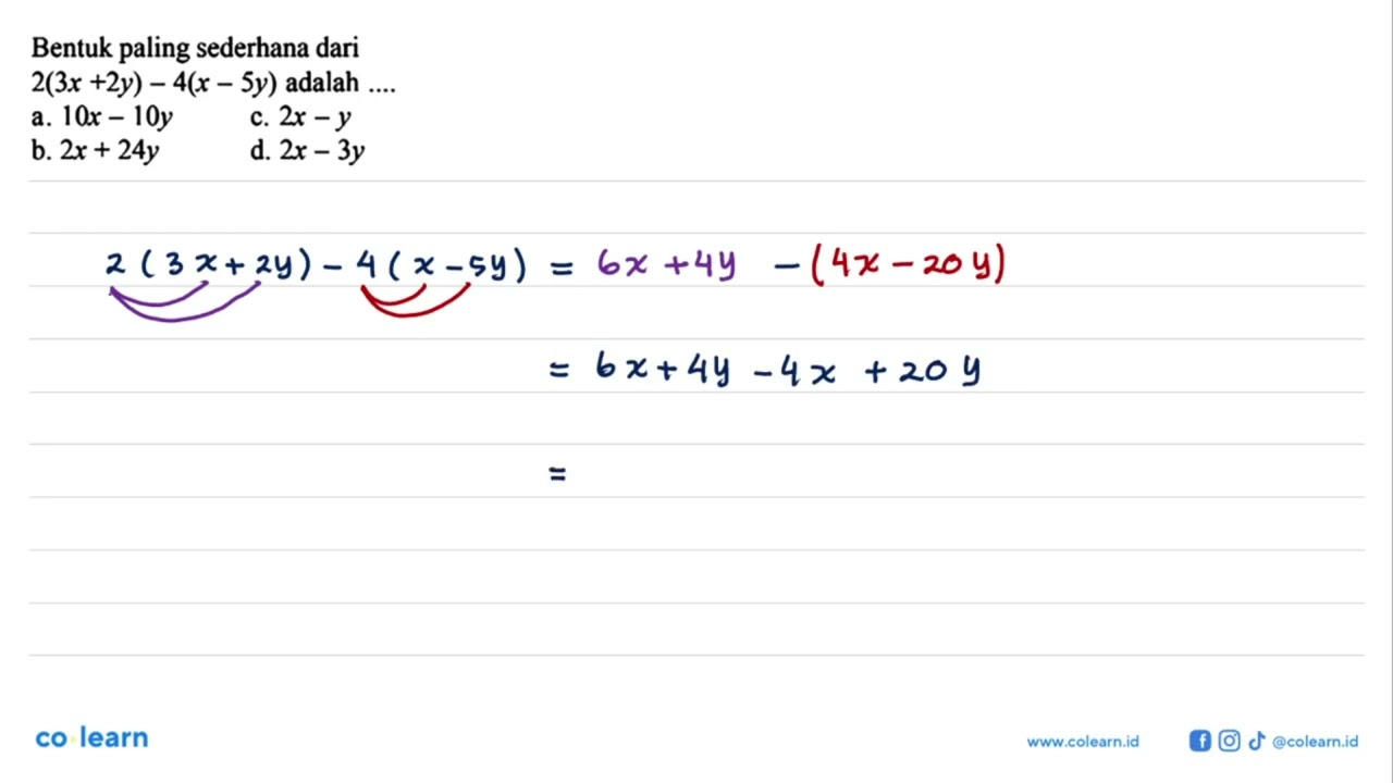 Bentuk Paling Sederhana Dari 2 3x 2y 4 x 5y Adalah YouTube Bentuk Paling Sederhana Dari 2 3x 2y 4 x 5y Adalah YouTube