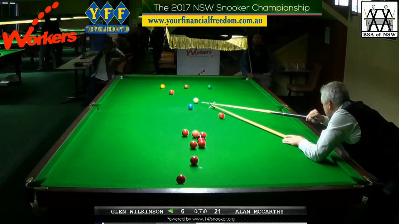 Glen Wilkinson Vs Alan McCarthy, 2017 NSW Snooker Championship - YouTube