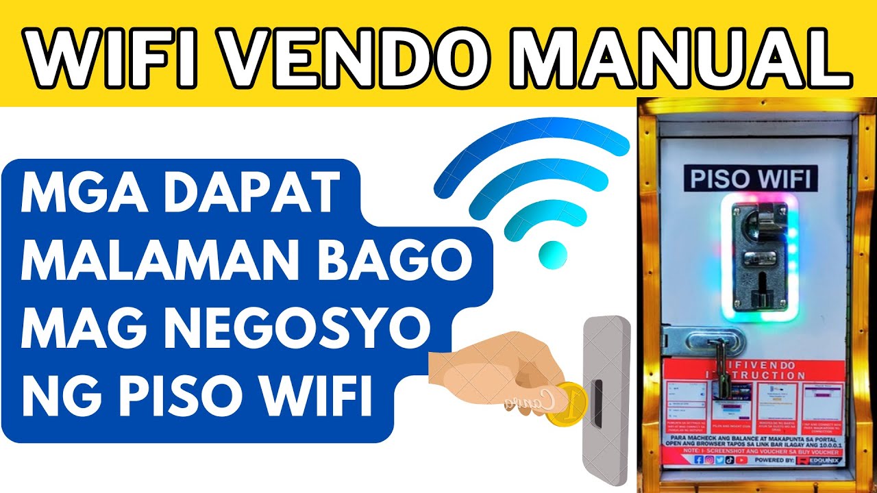PISO WIFI VENDO: Mga Dapat Malaman sa WiFi Vendo Manual - YouTube