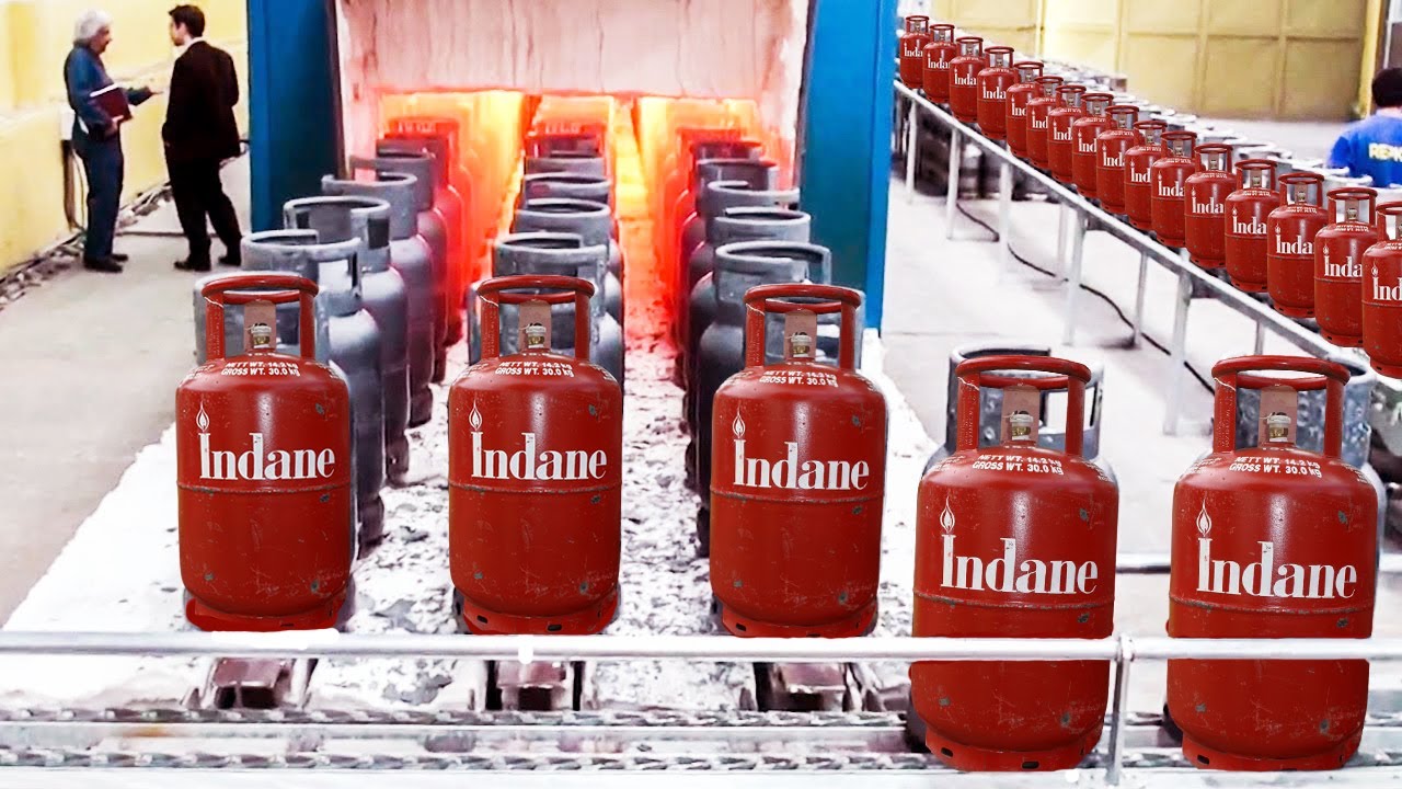 इस तरह फैक्ट्री में बनते हैं "Indian Gas Cylinder" | Indian Gas ...