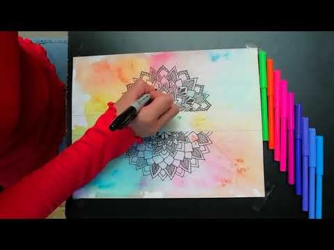 Una mandala a la mitad, llena de colores - YouTube