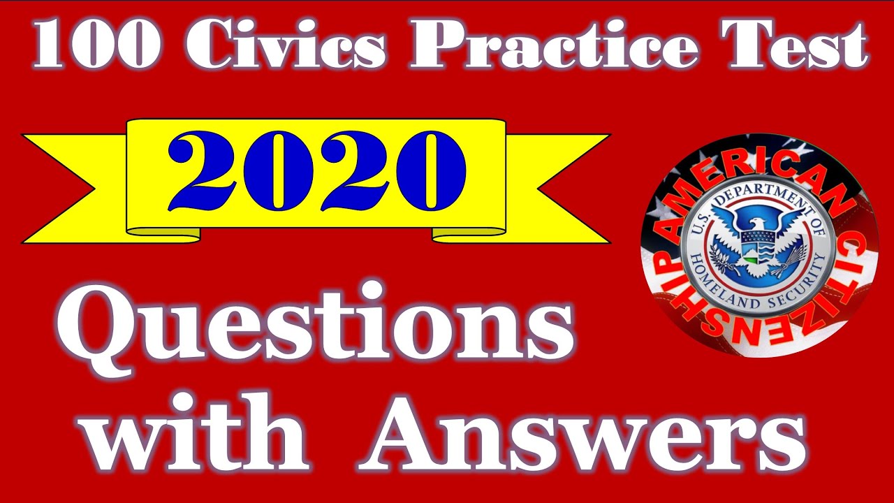 100 Civic Questions With Answers - Official 2020 - YouTube