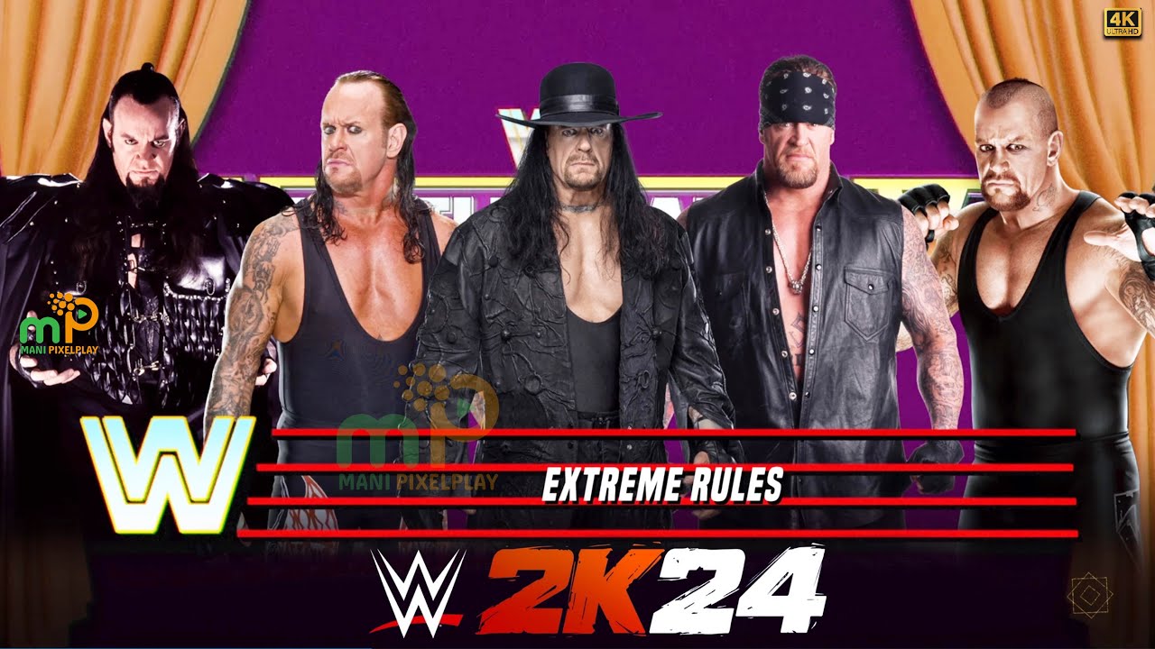 WWE 2K24: All Undertaker DLC in WWE 2k24 - Extreme Rules Match PS5 4K ...