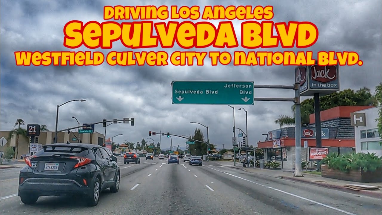 Driving Los Angeles Sepulveda Blvd. Westfield Culver City to National ...