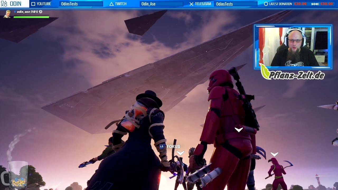 Highlight Odins Reationen beim Fortnite Star Wars-Event - YouTube