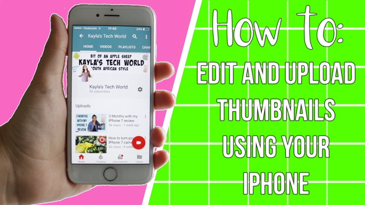 How to: Edit and upload thumbnails using your IPhone - YouTube