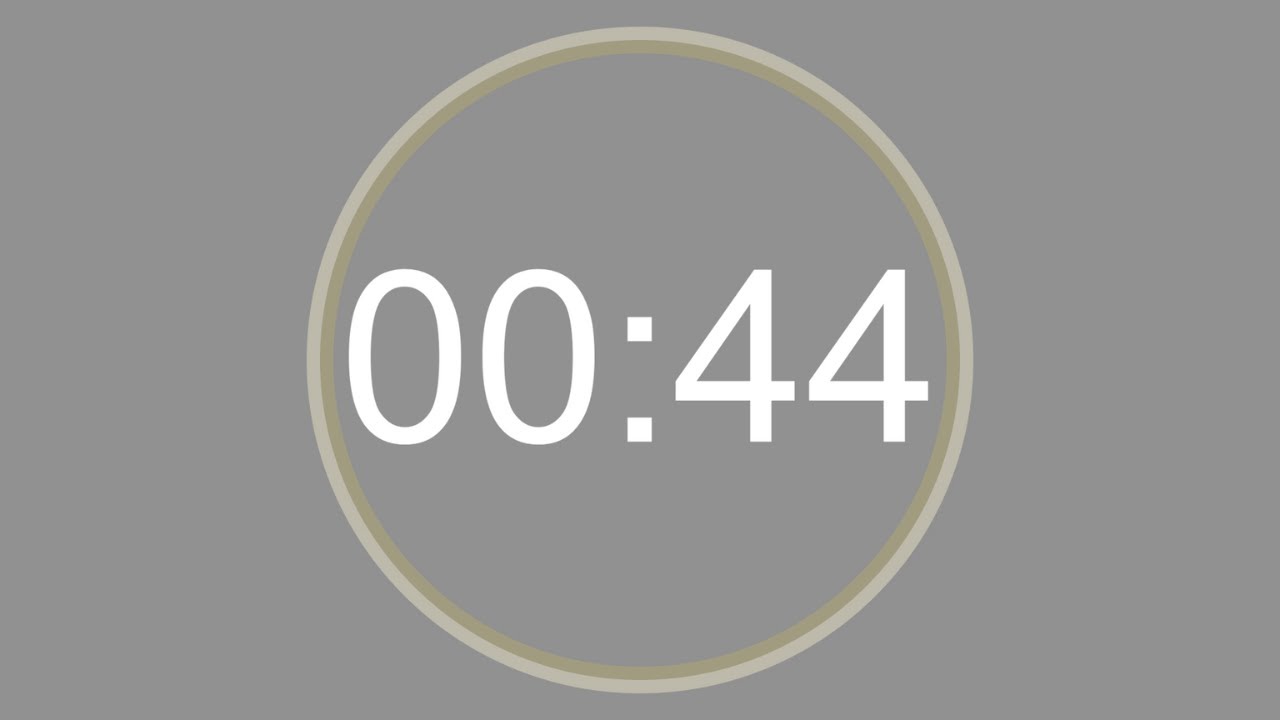 44 SECONDS - 4K - COUNTDOWN IN REVERSE - SECOND TIMER - - YouTube