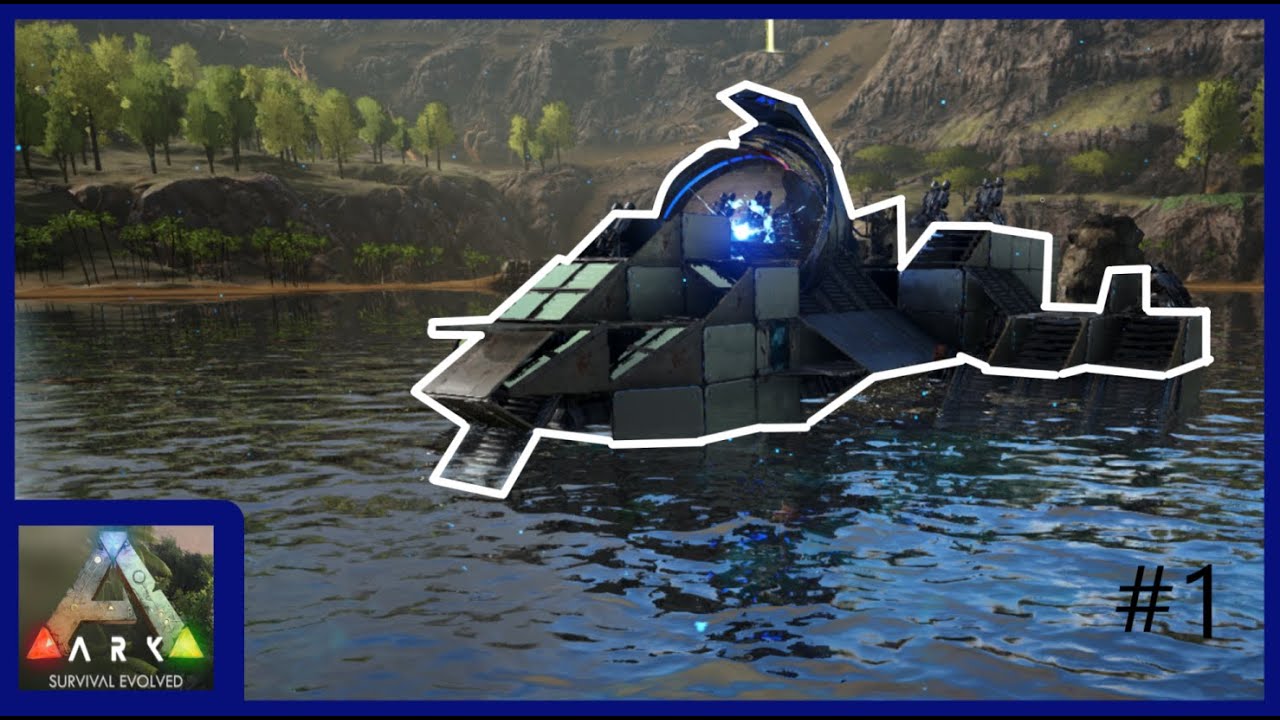 ARK:survival [ship]construct(raft) 아크: [땟목 건축] (1#) - YouTube