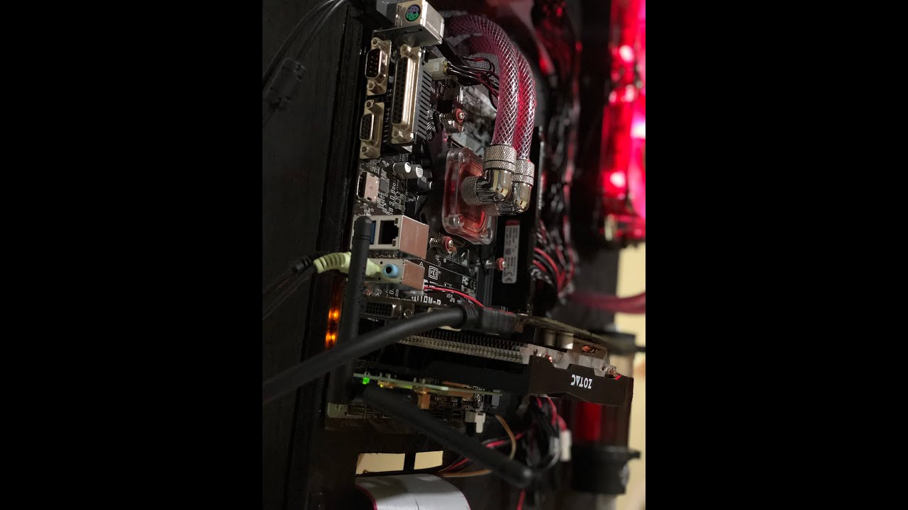 Custom WallMount WaterCooled PC Build Process - YouTube