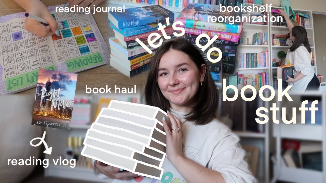 let's do book stuff 📕🧡💫 book haul, reading journal updates, + bookshelf ...