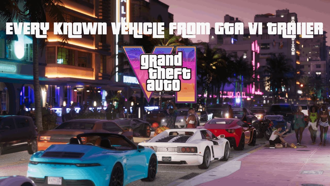 GTA VI Trailer 1 - Every Known Cars, Boats & Planes - YouTube