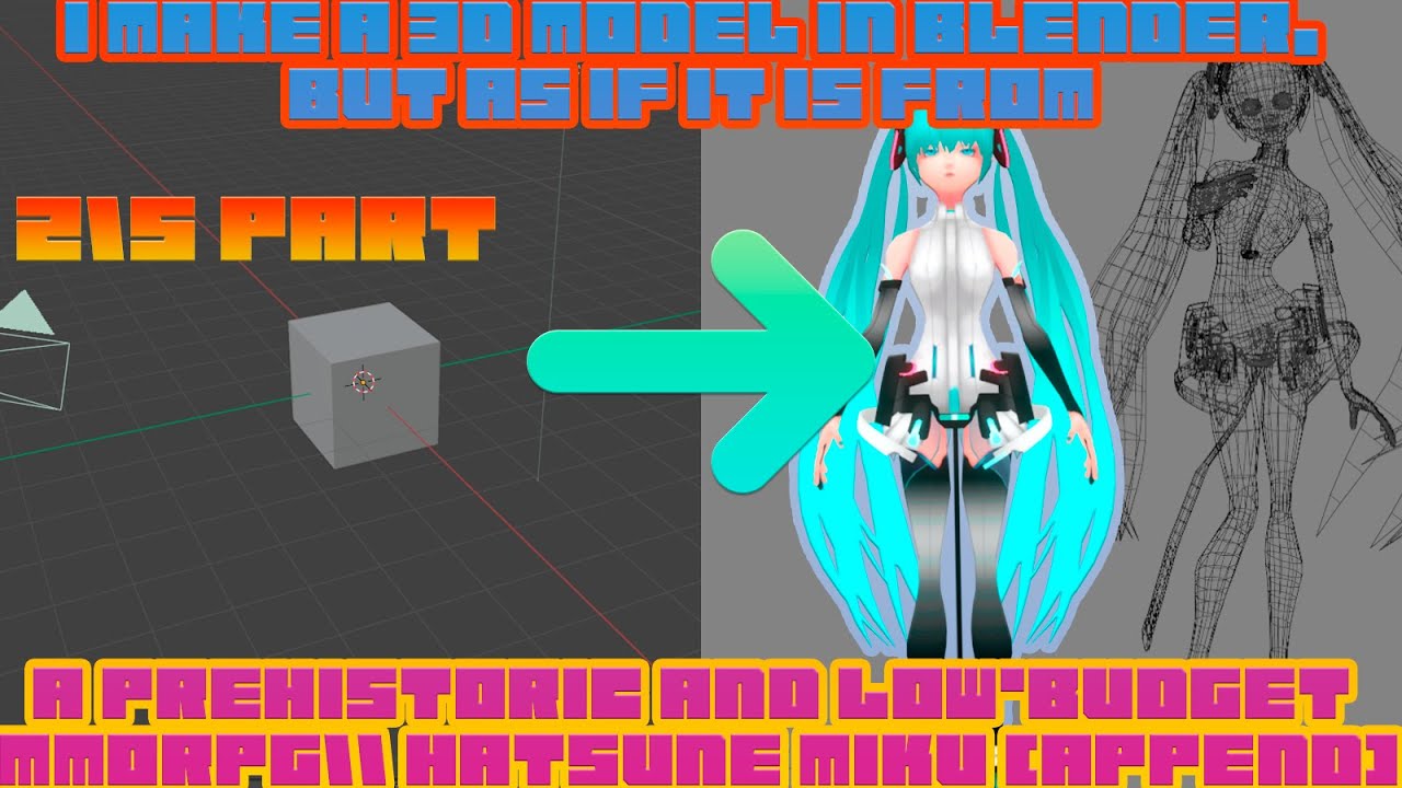 MAKE A 3D MODEL IN BLENDER, BUT AS FROM AN OLD AND LOW BUDGET MMORPG ...