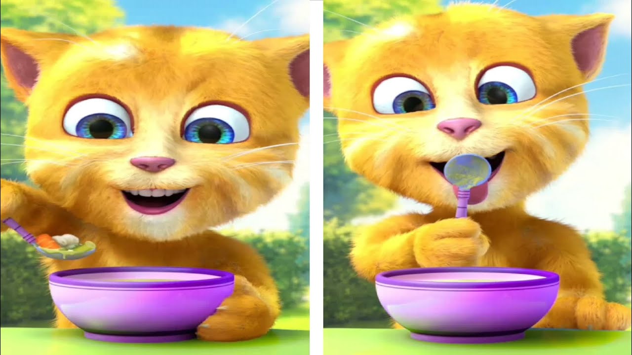 Talking Ginger Eating - YouTube