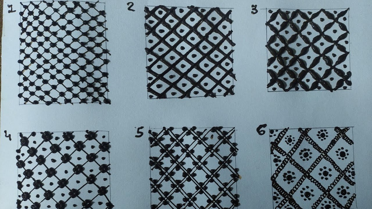 Check Box Mehndi Design 😍 Letest Mehndi Checks Design Step By Step For ...