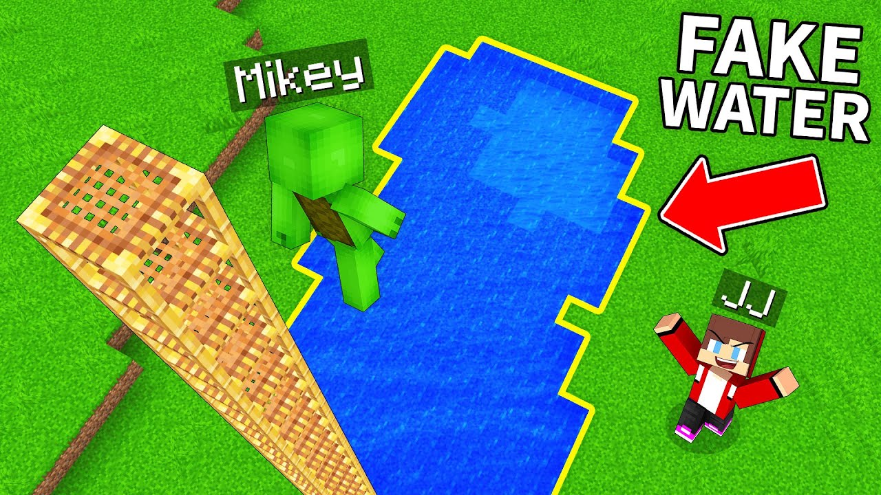 Jj Pranks Mikey With Water In Minecraft Maizen Youtube