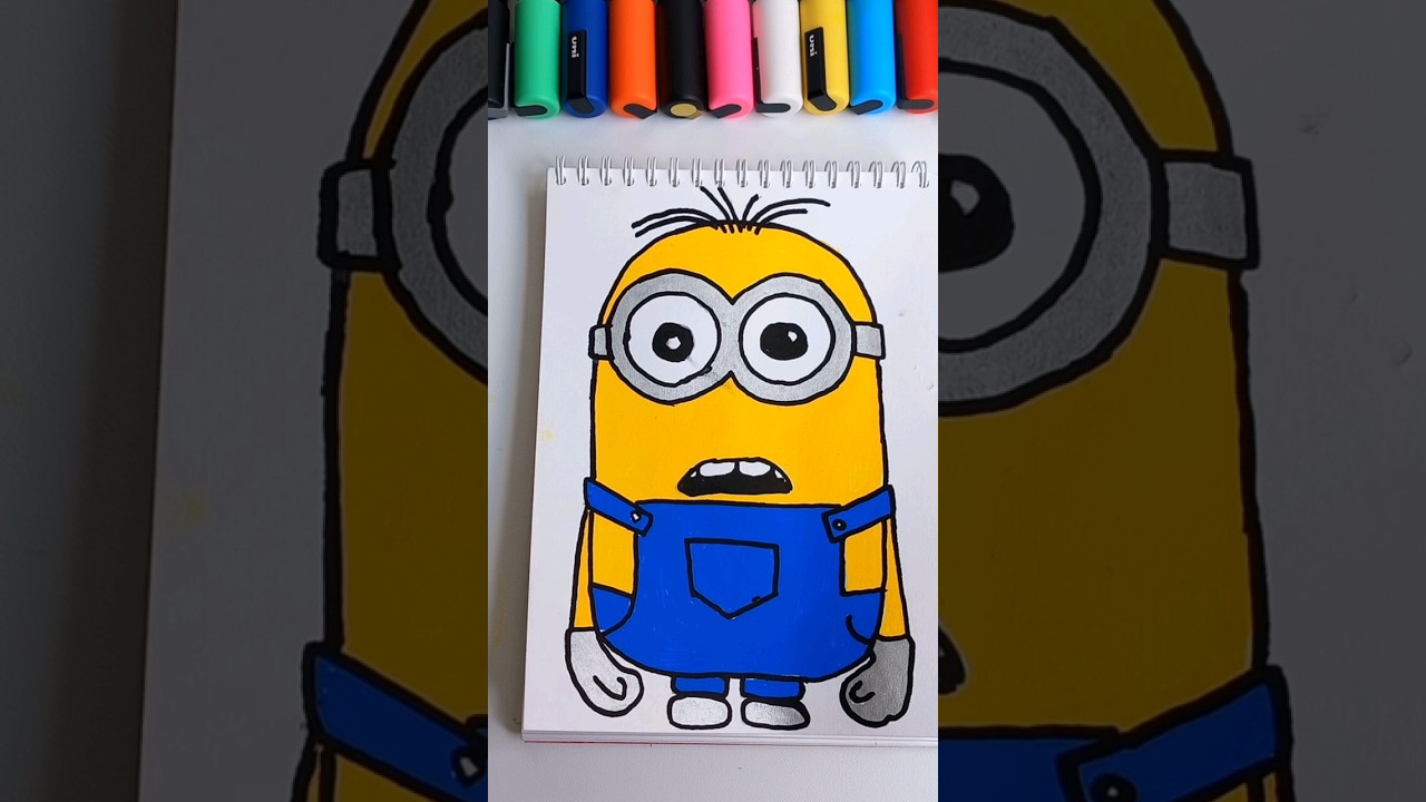 Drawing Minions with Posca Markers! #shorts - YouTube