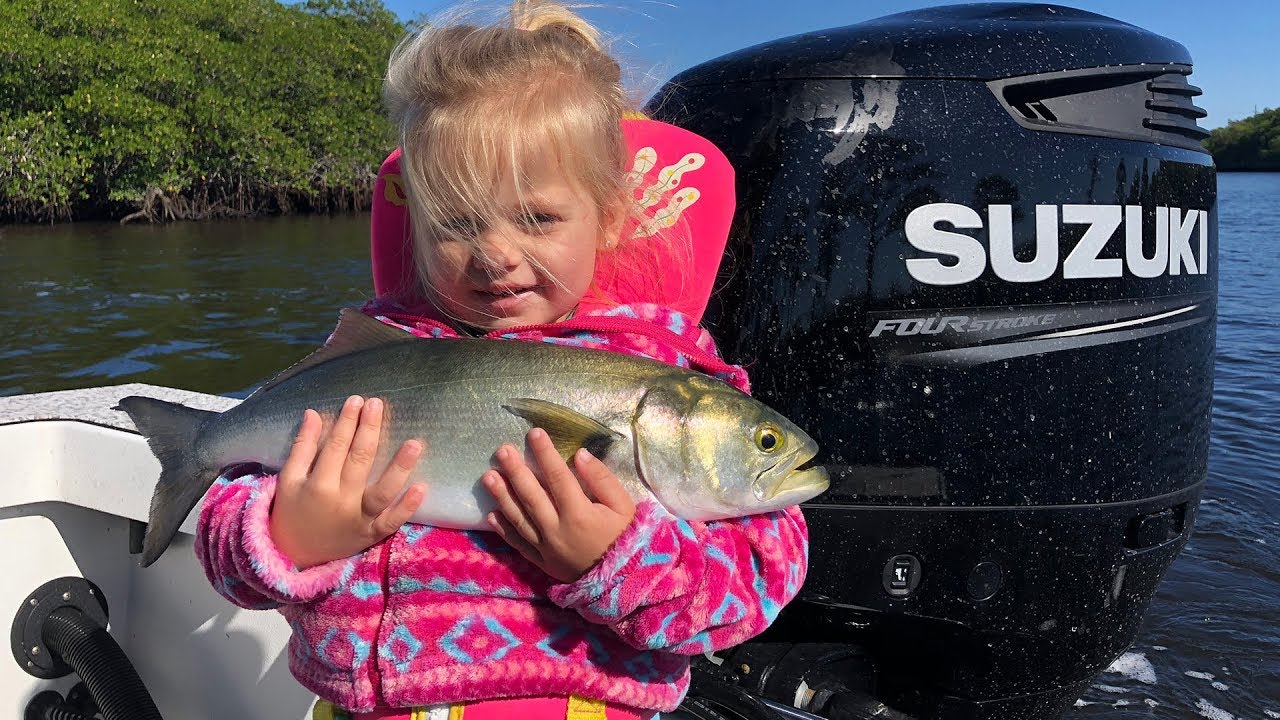Aria's FIRST fish! Bluefish Catch Clean Cook It was AMAZING!