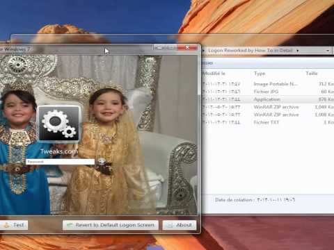 how to change windows 7 startup screen background - YouTube