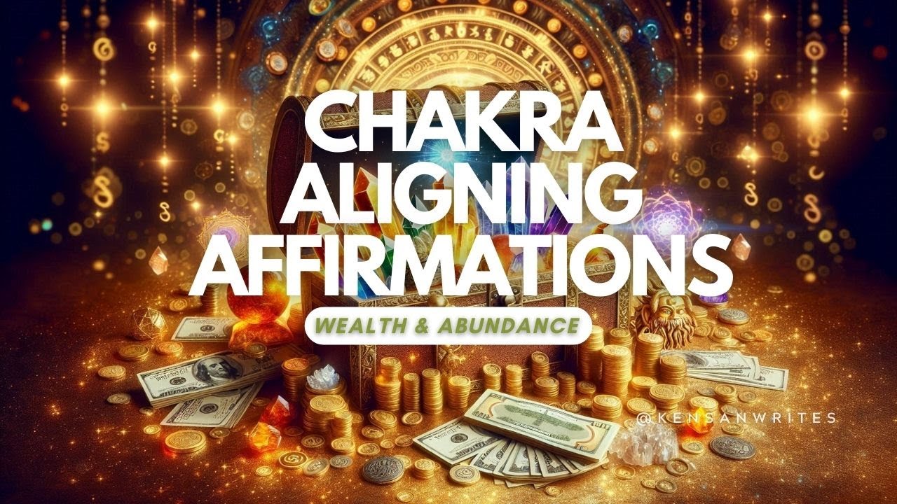 10 Hz 🎧Alpha Waves Chakra Affirmations for Wealth💰 and Abundance ...