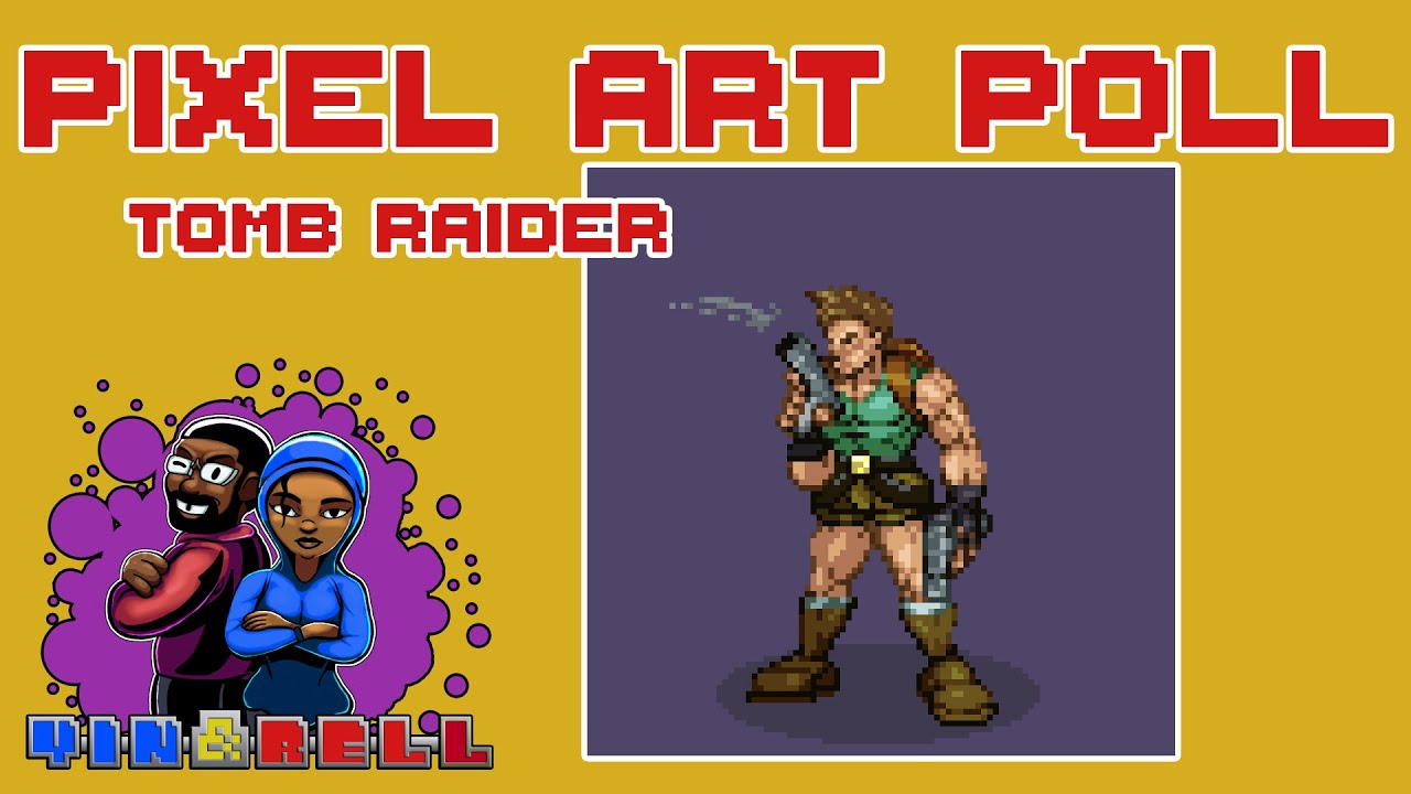 Weekly Pixel Art | Lara Croft & Nathan Drake! | Yin & Rell Create - YouTube