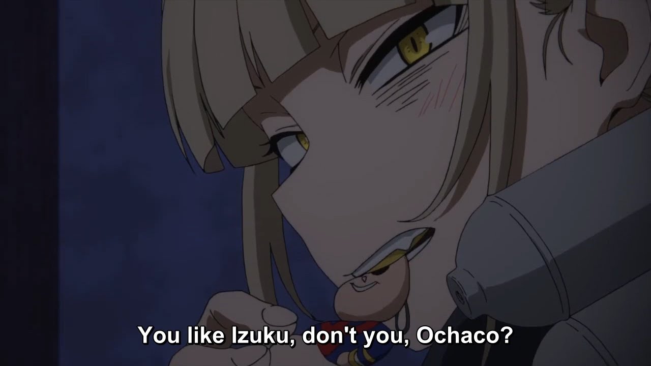 Seeing the image of All Might being smeared made Ochako extremely angry ...