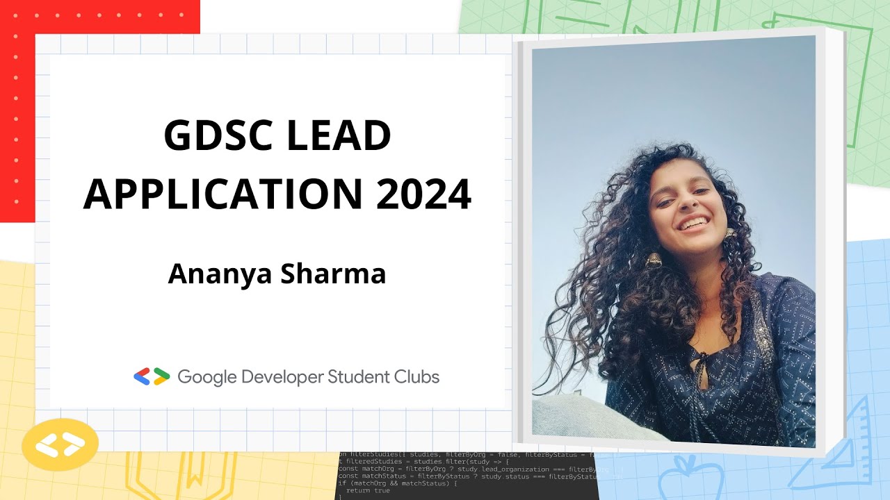 GDSC(Google Developers Students Club) LEAD APPLICATION 2024 - YouTube