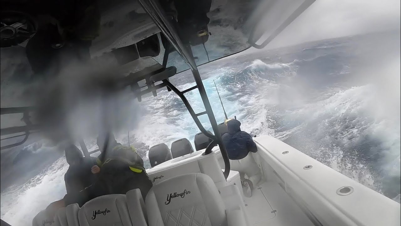 Tuna Door Broke, Boat Taking on Water 30 miles offshore - YouTube