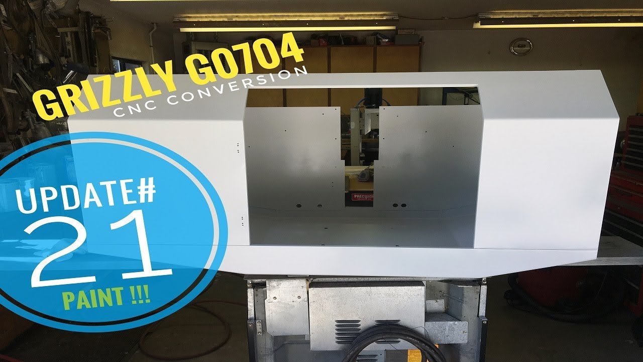 GRIZZLY G0704 CNC Conversion Update 21 - ( painting enclosure ) - YouTube
