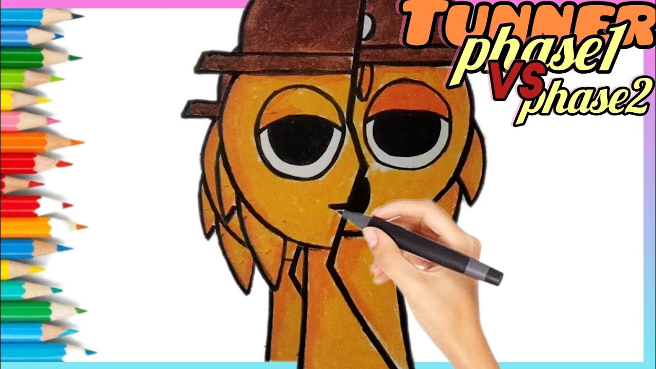 Drawing and coloring TUNNER Phase1 Vs Phase2 INCREDIBOX SPRUNKI ...