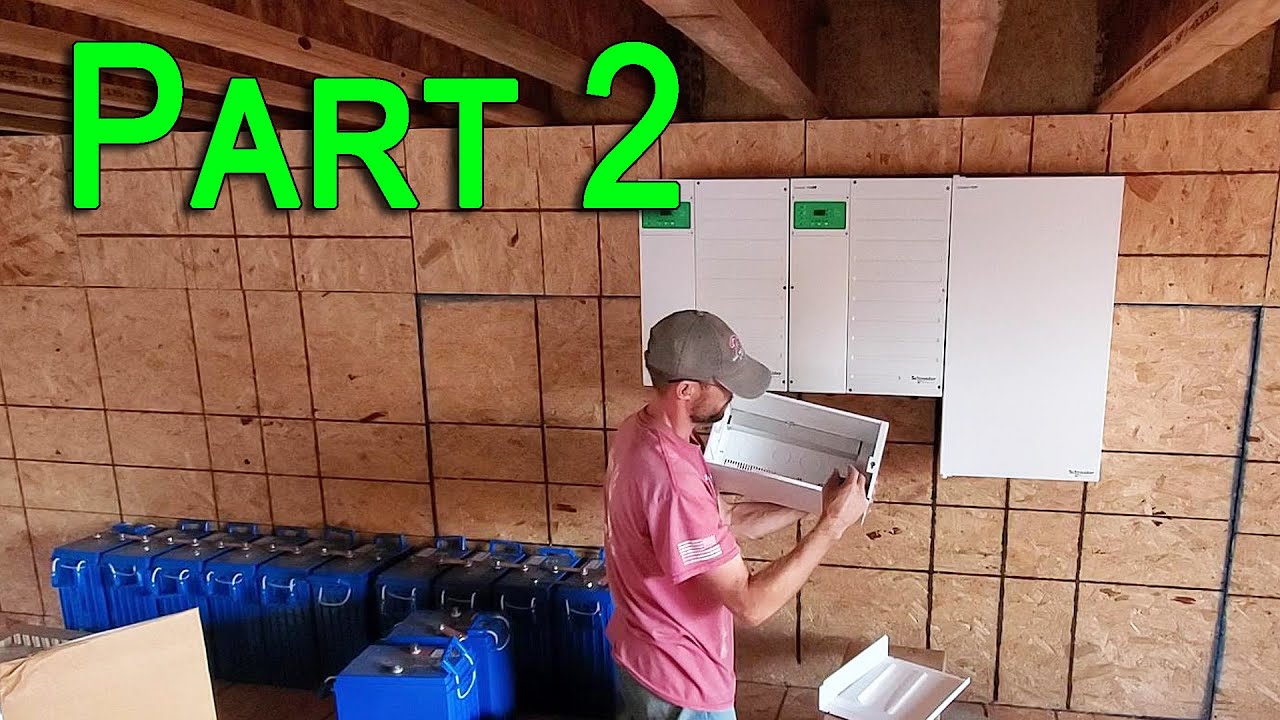 Installing Off Grid Solar - Hanging the Schneider XW Pro Inverters ...