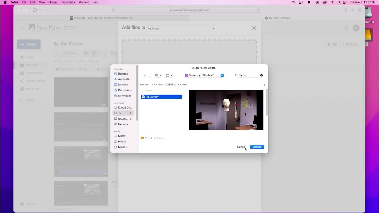 Uploading class projects to Panopto. - YouTube