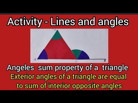 Maths activity | Angle sum property of triangle | Exterior angle ...
